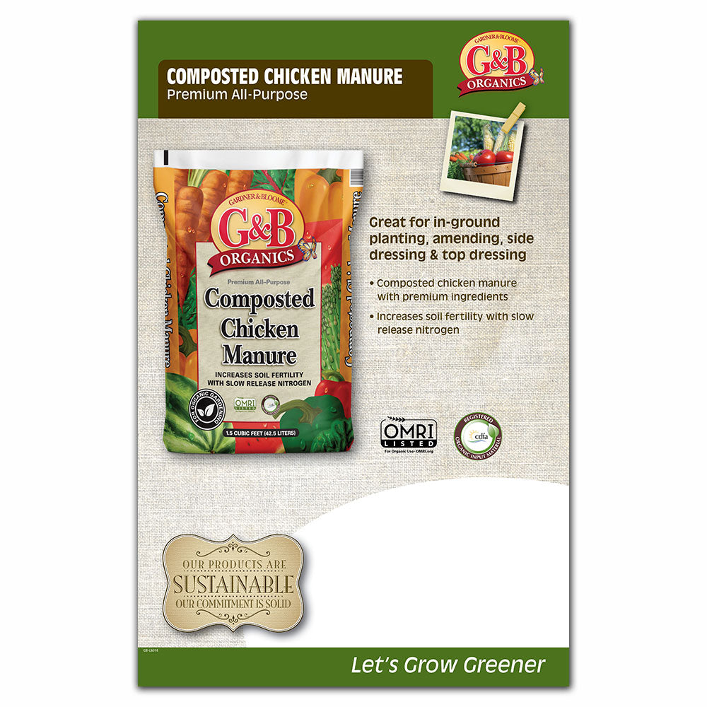 G&B Chicken Manure 1.5CF Large Sign-DIGITAL – Kellogg Direct